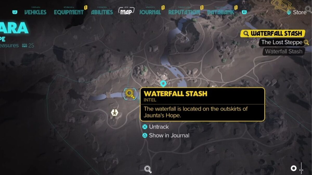 How to find the Hidden Waterfall Stash in Star Wars Outlaws?