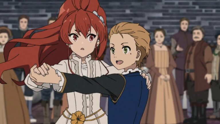 Who does Rudeus end up with in the end of Mushoku Tensei?