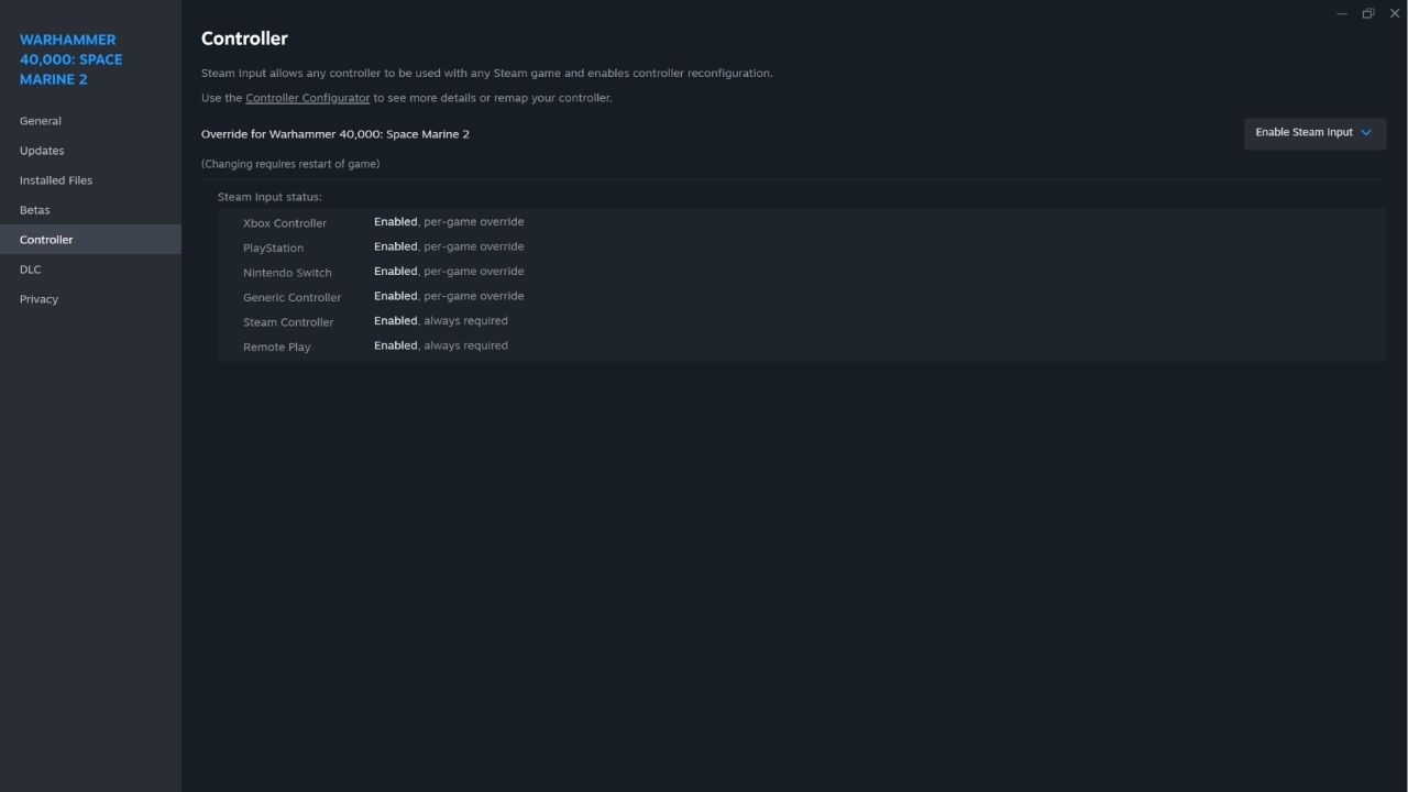How to fix Controller Error in Warhammer 40K: Space Marine 2?