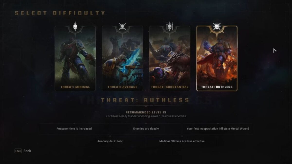 Warhammer 40K Space Marine 2 Difficulty Levels Explained