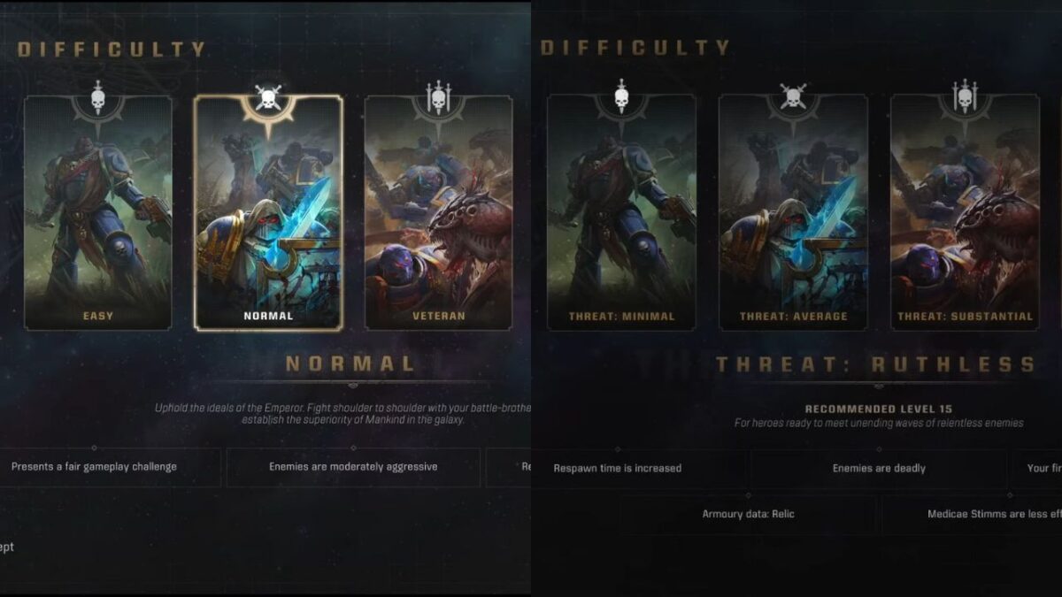 Warhammer 40K Space Marine 2 Difficulty Levels Explained