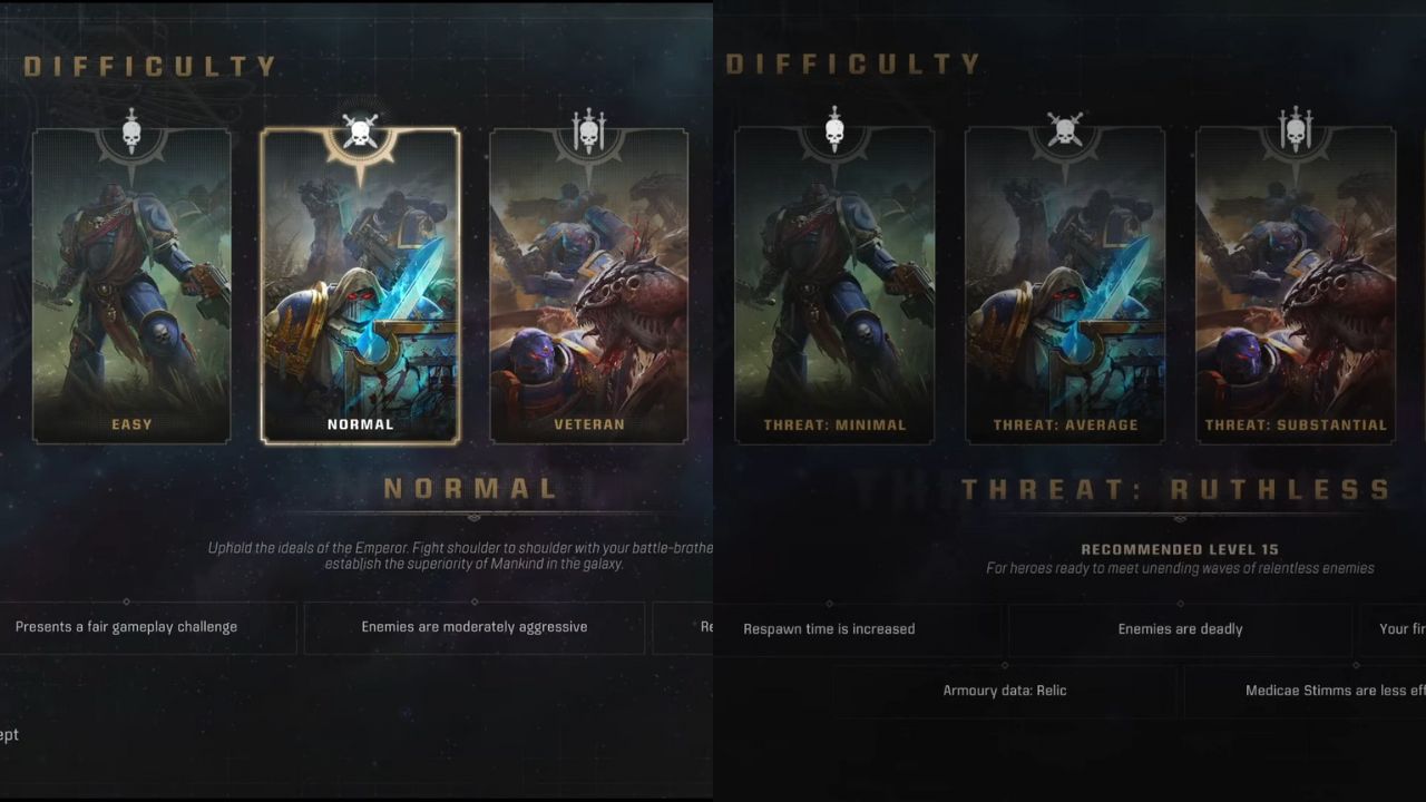 Warhammer 40K Space Marine 2 Difficulty Levels Explained