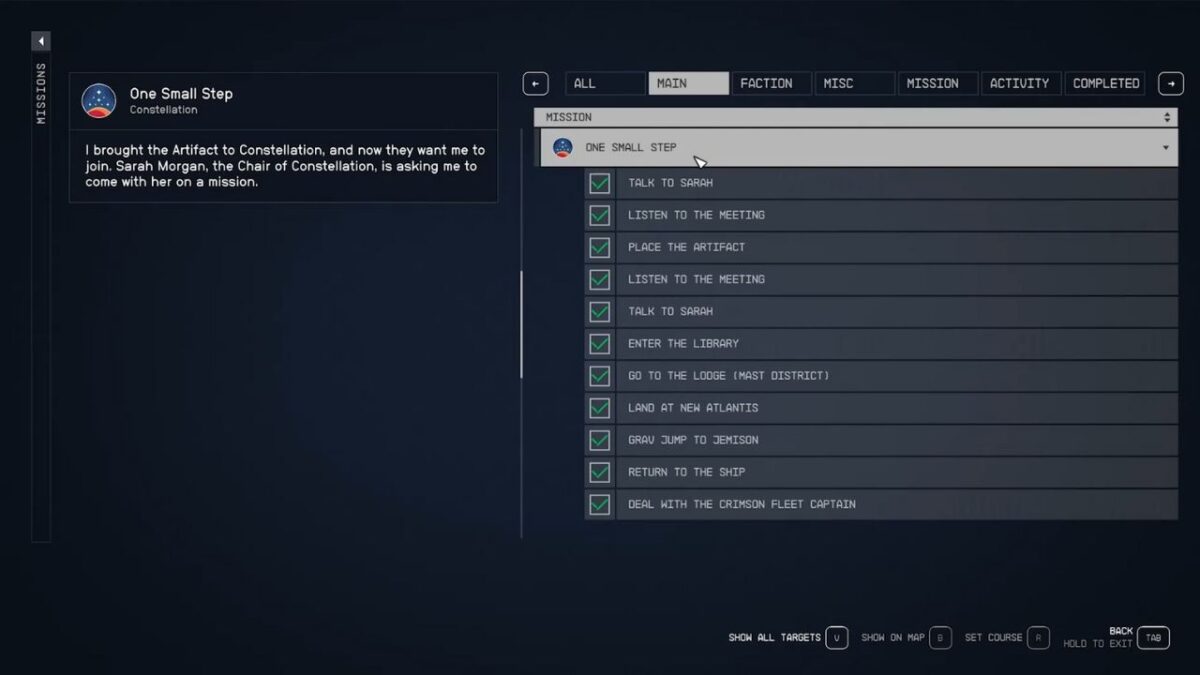 How to start Shattered Space DLC Expansion in Starfield?
