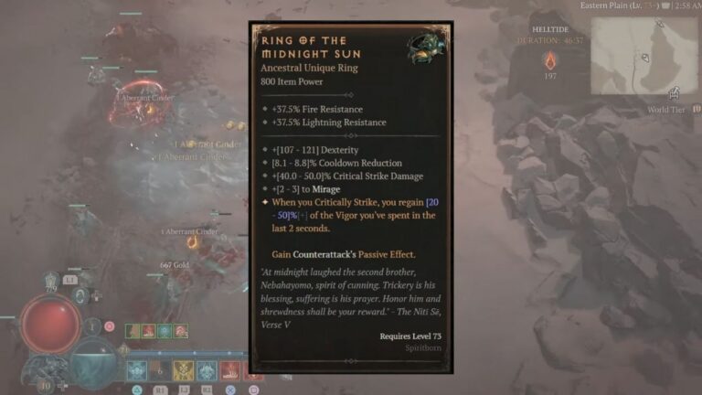 How to Obtain the Ring of the Midnight Sun in Diablo 4