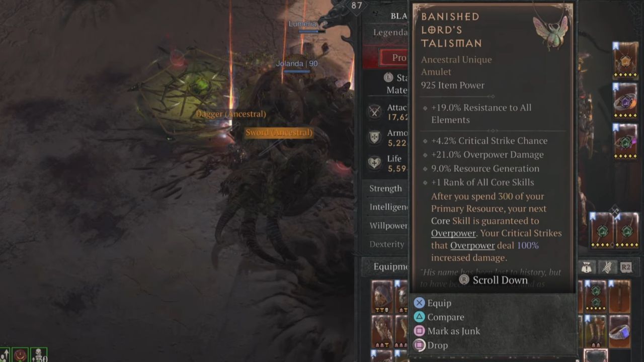 How to get the Banished Lord’s Talisman in Diablo 4?