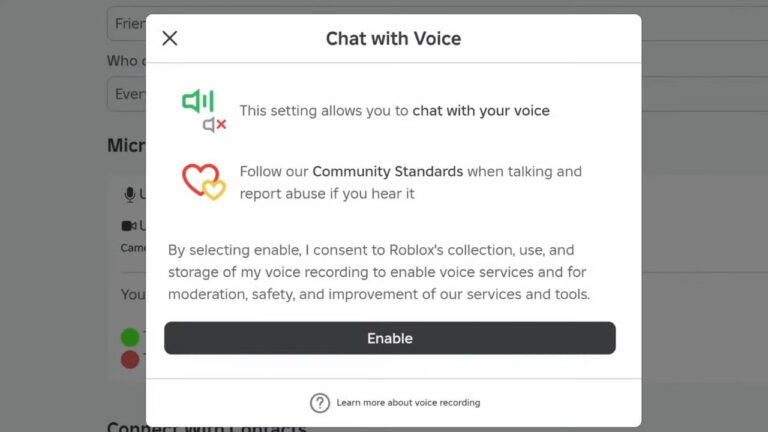 How to Enable Voice Chat on Roblox?