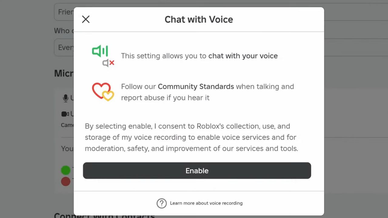 How to Enable Voice Chat on Roblox?
