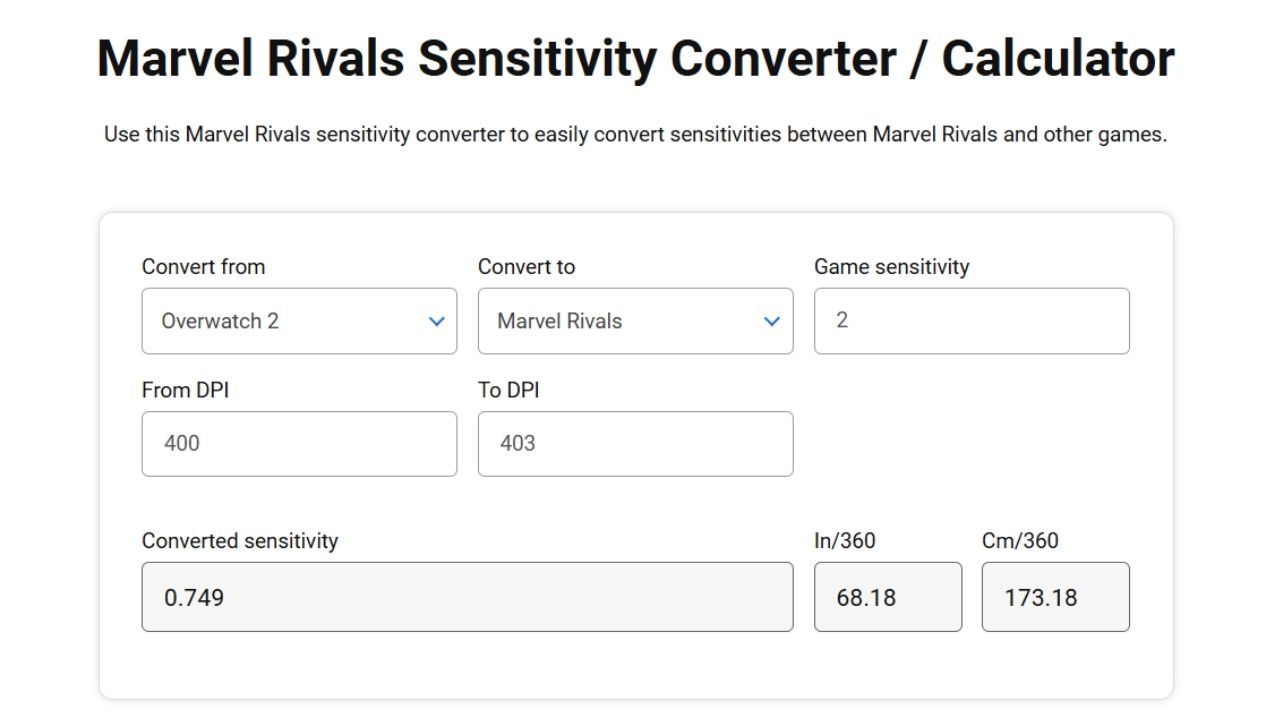 How to convert mouse sensitivity in Marvel Rivals? Easy Guide