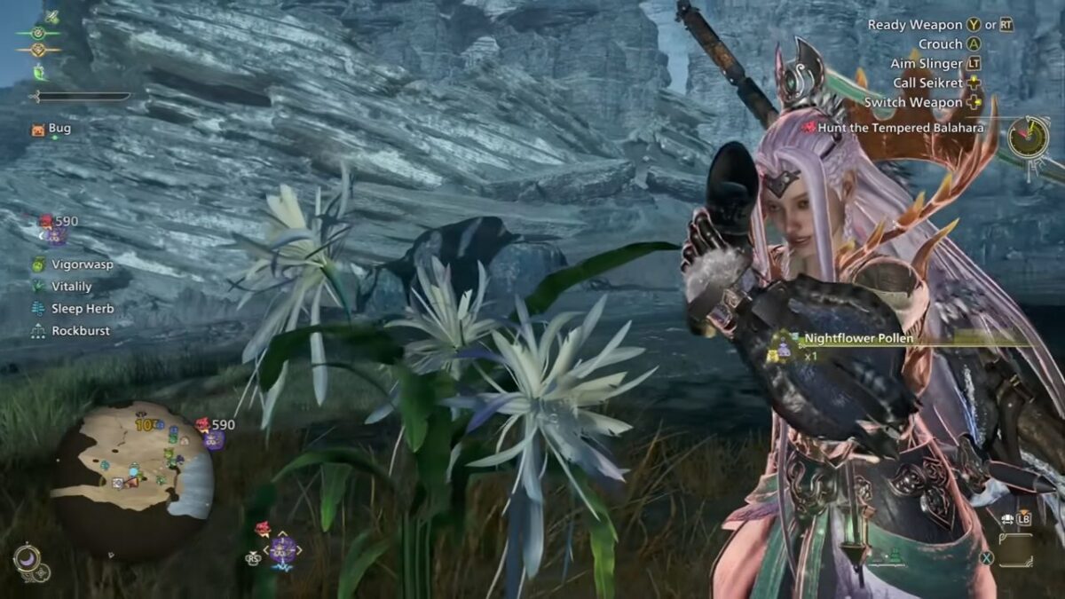 Where to find Nightflower Pollen in Monster Hunter Wilds?