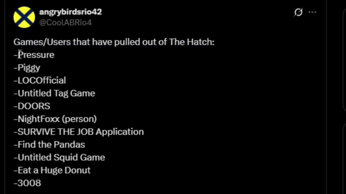 Roblox The Hatch Event Controversy, Games and More